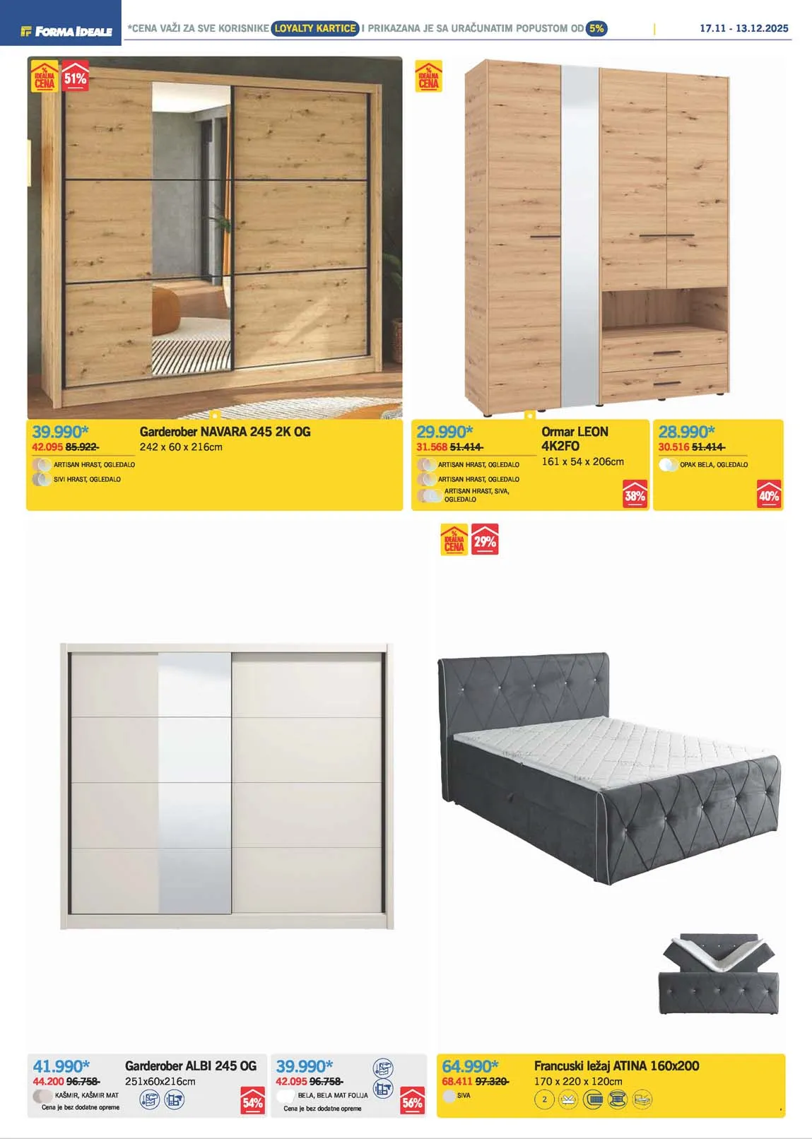 Forma Ideale akcija – Kataloška ponuda nameštaja do 13. decembra 2025